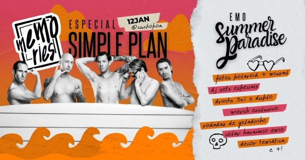 mEMOries: EMO PARADISE SUMMER | especial SIMPLE PLAN | 12/01 @cuckopoa ...