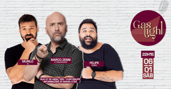 MARCO ZENNI CONVIDA MURILO W. E FELIPE SÓBIS NO GASLIGHT COMEDY CLUB ...