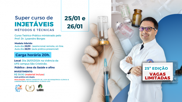 Injetáveis: Métodos e Técnicas - 25º edição em São Cristóvão - Sympla