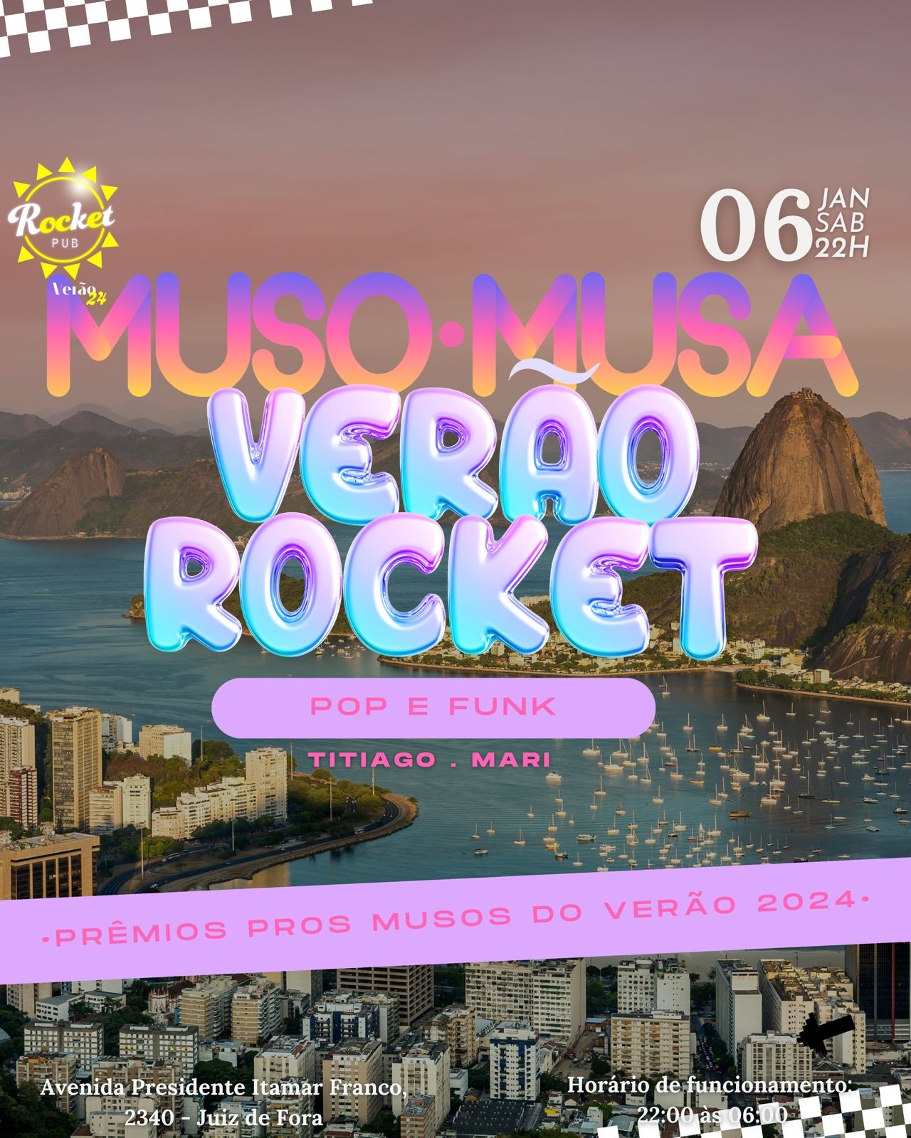 MUSA/MUSO DO VERÃO ROCKET - 06/01/24 em Juiz de Fora - Sympla