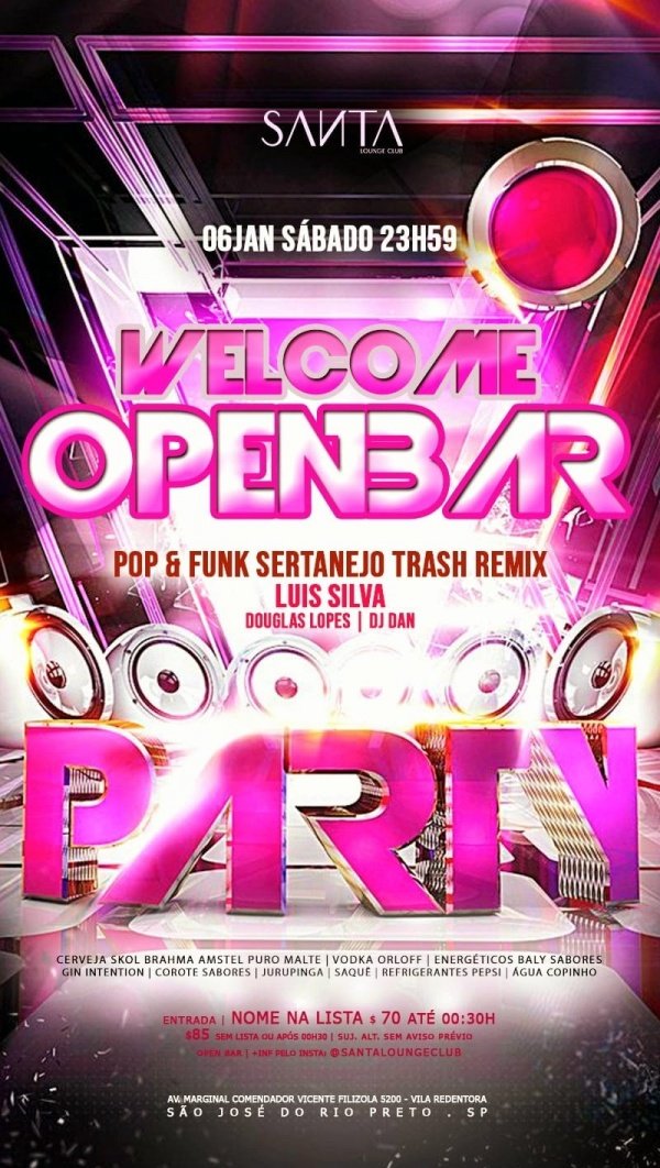 Welcome Party em São José do Rio Preto - Sympla