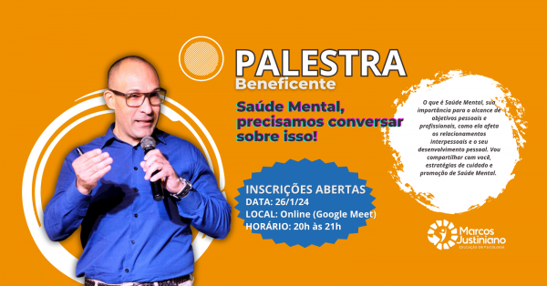 Palestra: Saúde Mental, precisamos conversar sobre isso! - online - Sympla