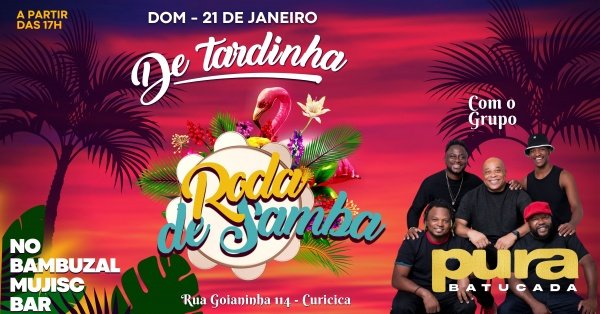 RODA DE SAMBA COM O BRUPO PURA BATUCADA em Rio de Janeiro - Sympla