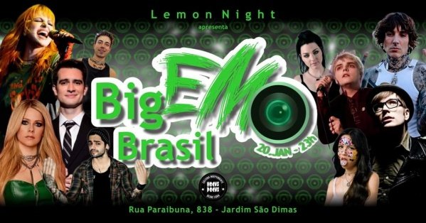 LEMON NIGHT APRESENTA BIG EMO BRASIL em São José dos Campos - Sympla