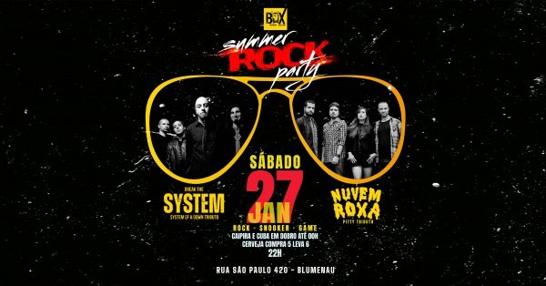 Summer Rock Party em Blumenau - Sympla