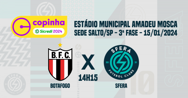 Copa São Paulo de Futebol Júnior - Botafogo SP x SFERA FC - 3ª Fase em ...