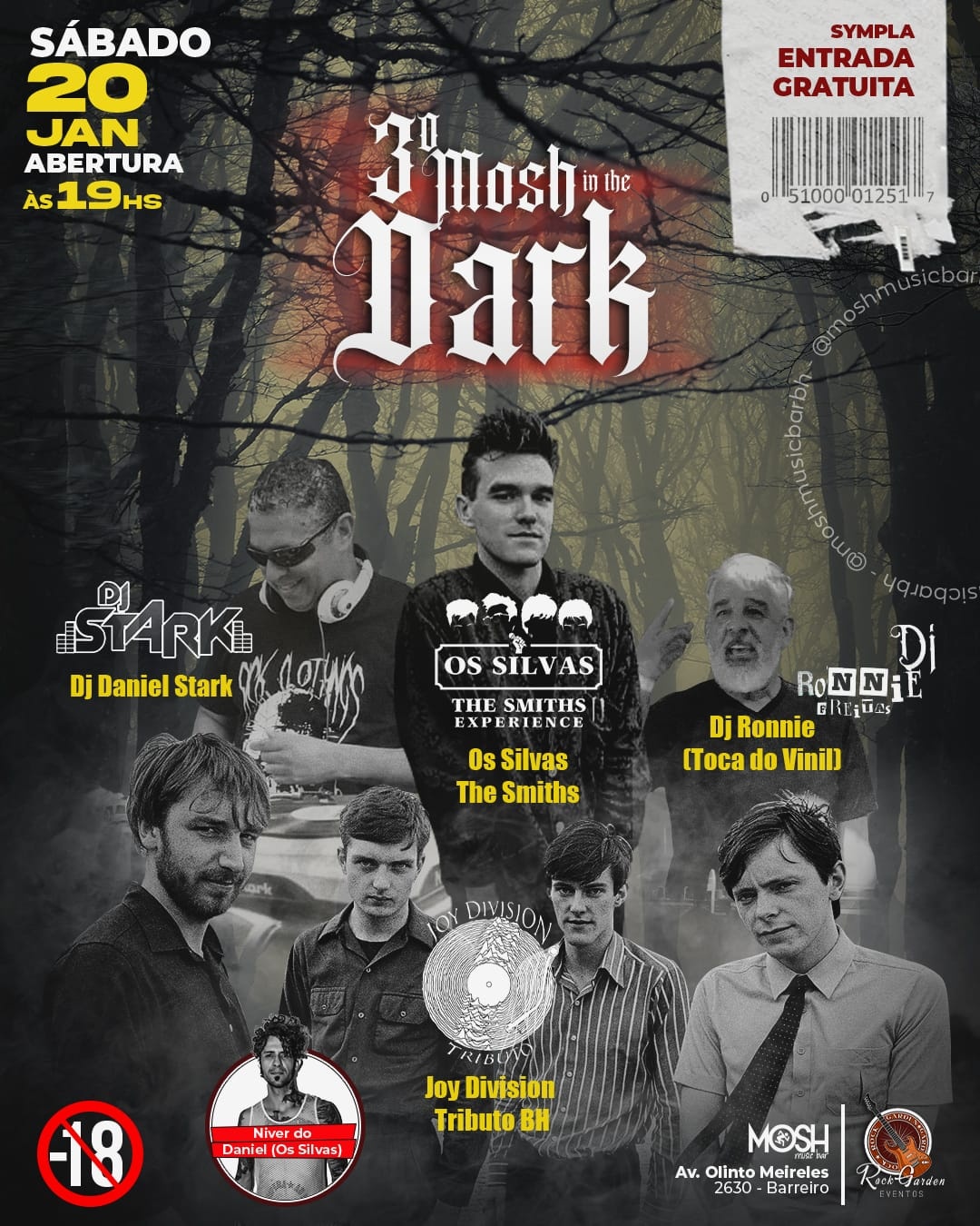 20/01 - 3° MOSH IN THE DARK em Belo Horizonte - Sympla