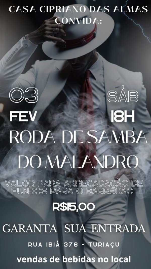 Samba de Malandro 2024 em Rio de Janeiro - Sympla