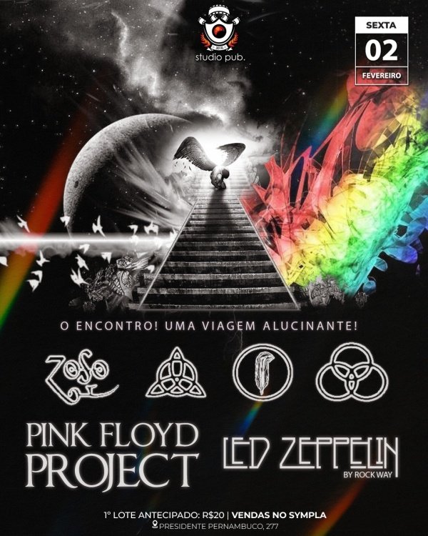 PINK FLOYD PROKECT + LED ZEPPELIN COVER @StudioPub - 02/02/24 em Belém ...
