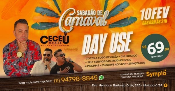 SABADÃO DE CARNAVAL COM CECÉU MUNIZ em Mairiporã - Sympla