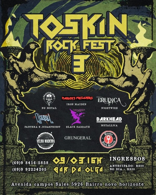 Toskin Rock Fest em Porto Velho - Sympla
