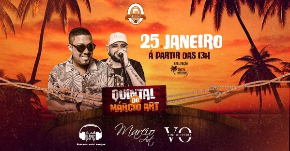 Quinta Feriado dia 25/01 é dia de Marcio Art & Banda no Adega Original ...