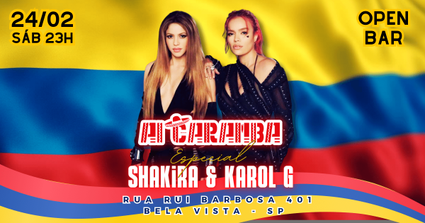 AI CARAMBA | OPEN BAR (Especial Shakira & Karol G) em São Paulo - Sympla