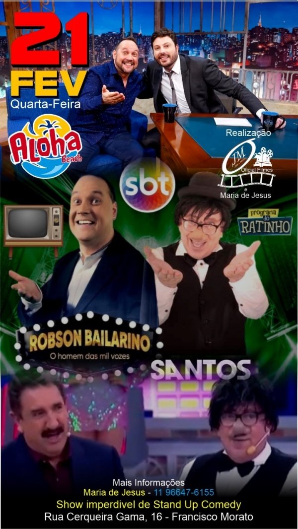 Stand Up com Santos do Ratinho e Robson Bailarino em Francisco Morato ...