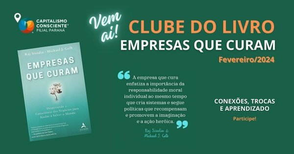 Clube do Livro da Filial Paraná - Empresas que Curam - online - Sympla