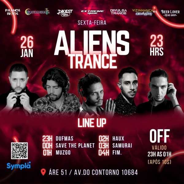 ALIEN TRANCE em Belo Horizonte - Sympla
