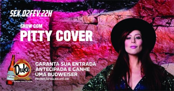 Duke Pub - Cover Pitty - Sexta - 02/02 em Conselheiro Lafaiete - Sympla