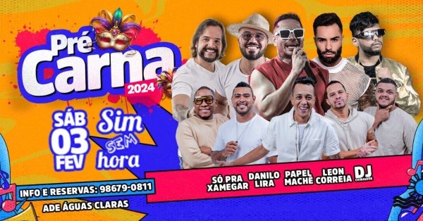 PRÉ CARNA 2024 SIM SEM HORA em Brasília - Sympla