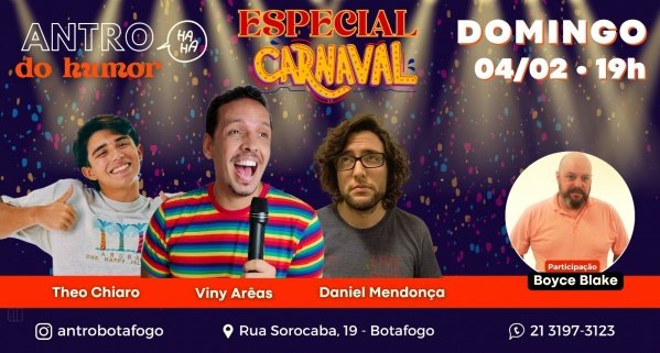 Antro do Humor Especial Carnaval - Stand Up Comedy. Theo Chiaro, Viny ...