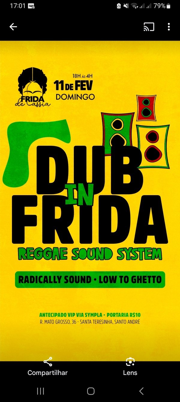 Dub in Frida Reggae Sound System em Santo André - Sympla