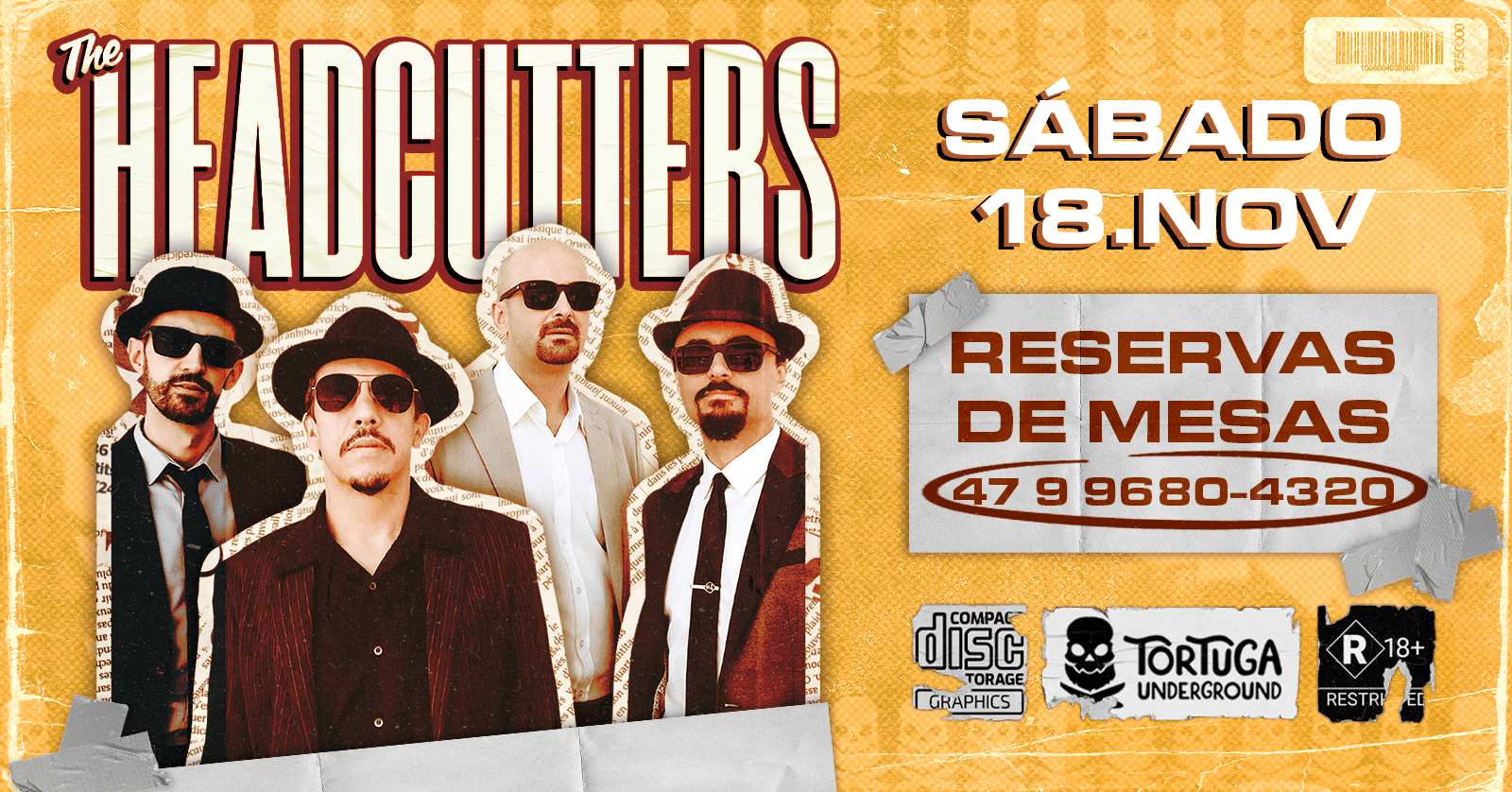 The Headcutters no Tortuga em Rio do Sul - Evento ON