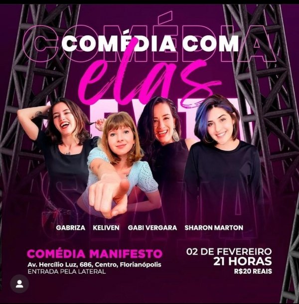 COMÉDIA COM ELAS - KELIVEN, GABI VERGARA, GABRIZA E SHARON MARTON em ...