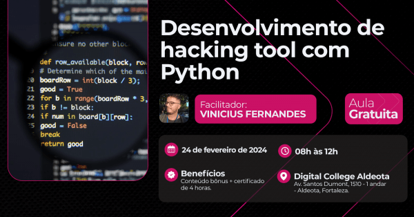 IMERSÃO DIGITAL | Desenvolvimento de hacking tool com Python em Fortaleza - Sympla