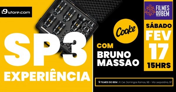 Experiência Cooke SP3 - Filmes do Bem x i9Store em São Paulo - Sympla