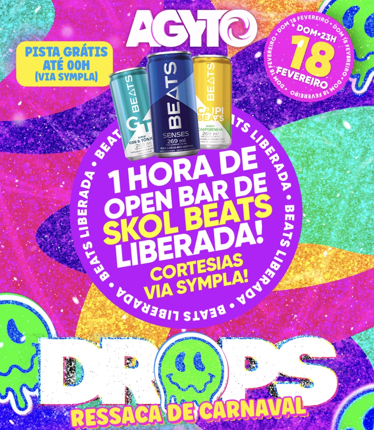DROPS na Agyto | Ressaca de Carnaval (1HR DE OPEN BAR DE SKOL BEATS DE ...