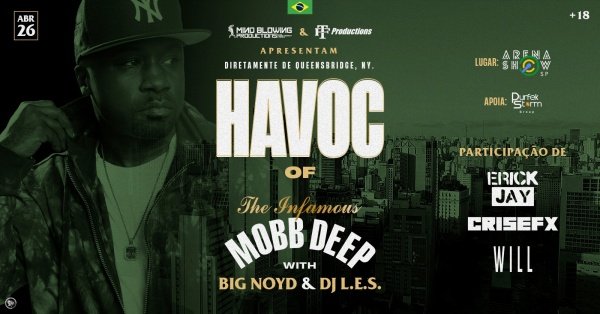 HAVOC of The Infamous MOBB DEEP em São Paulo - Sympla