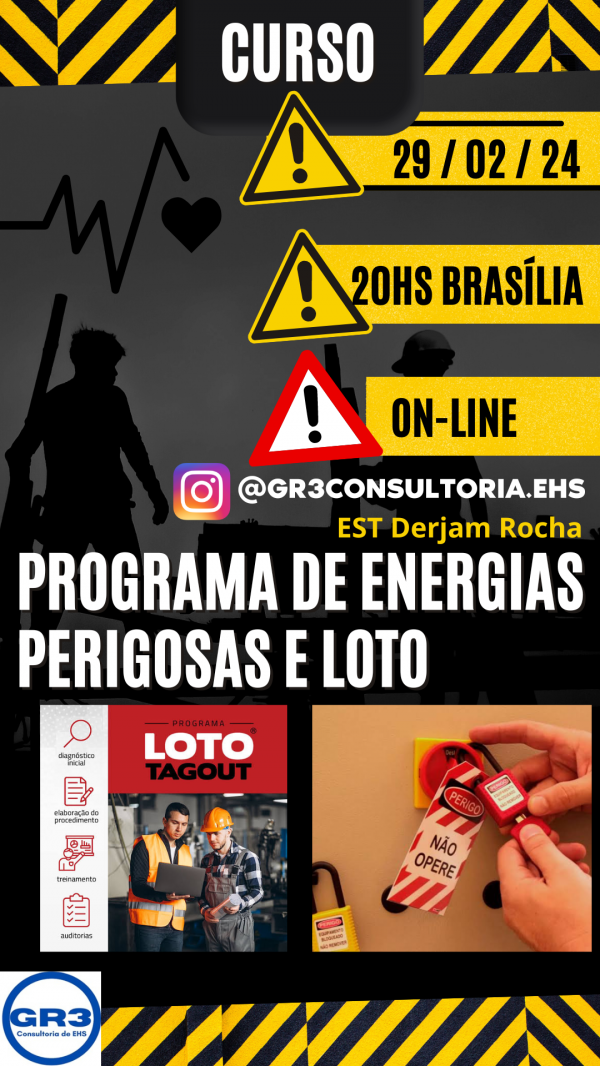 Programa de Energias Perigosas e LOTO - online - Sympla