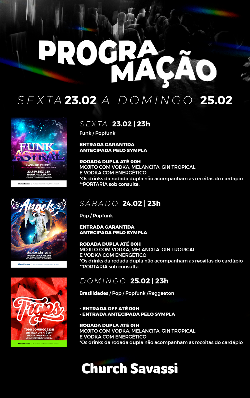 Unidade Savassi sexta 23/02 a domingo 25/02 em Belo Horizonte - Sympla