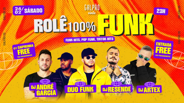 ROLÊ 100% FUNK - Galpão 20 em Ribeirão Preto - Sympla