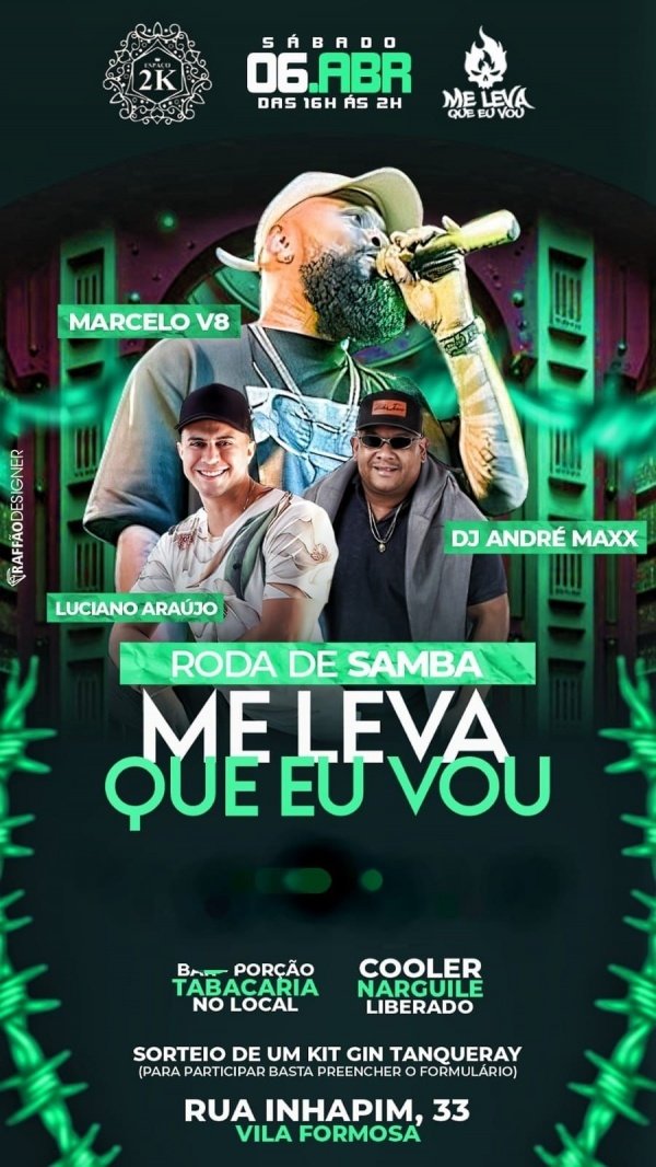 RODA DE SAMBA - ME LEVA QUE EU VOU em São Paulo - Sympla