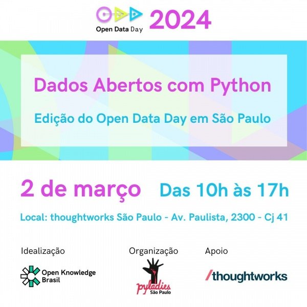 Open Data Day | PyLadies São Paulo 2024 em São Paulo - Sympla