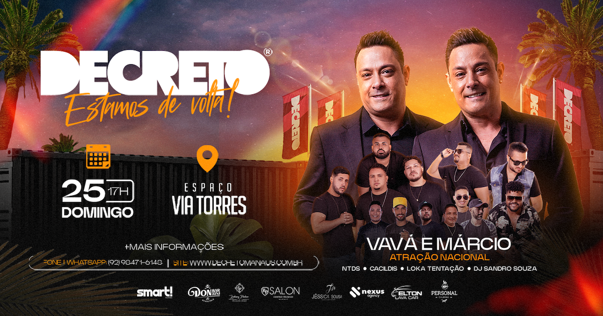 Pagode do Decreto - Vavá e Marcio em Manaus - Evento ON