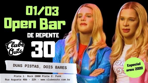 De Repente 30 | OPEN BAR | Especial anos 2000 em São Paulo - Sympla