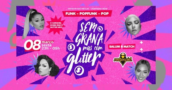 23h: Sem Grana, Mas Com Glitter Pop, PopFunk e Hits em Sorocaba - Sympla