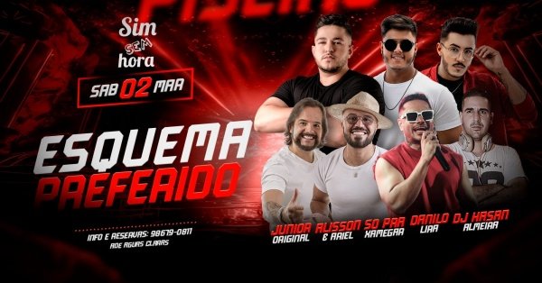 ESQUEMA PREFERIDO NO SIM SEM HORA(02/03 ÁS 21:00) em Brasília - Sympla