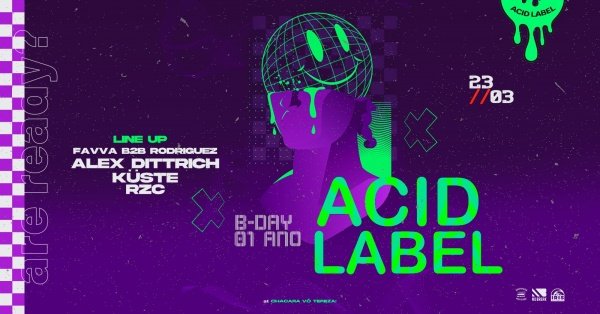 Acid Label 1 ano em Curitibanos - Sympla