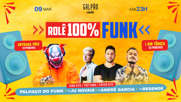 ROLÊ 100% FUNK - Galpão 20 em Ribeirão Preto - Sympla