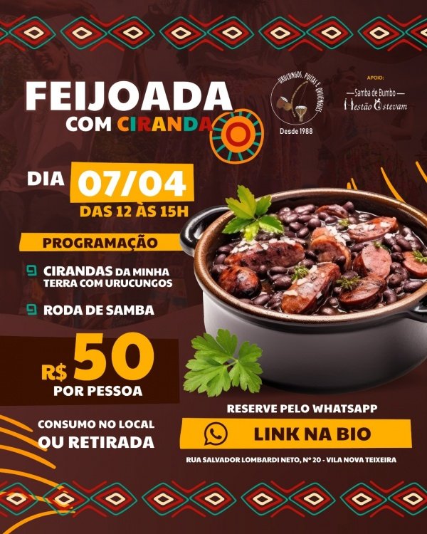 Feijoada com Ciranda! em Campinas - Sympla