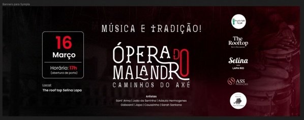 Ópera do Malandro - Caminhos do Axé em Rio de Janeiro - Sympla