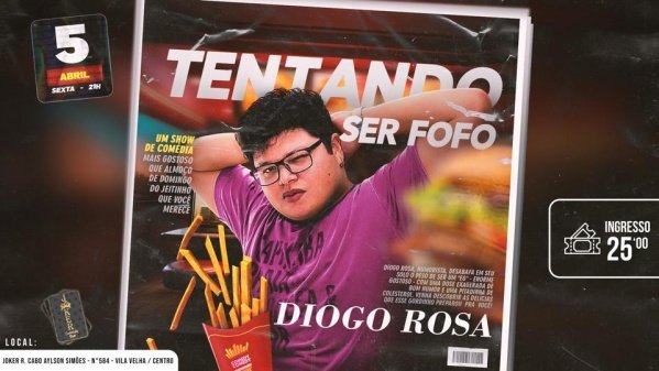 DIOGO ROSA - TENTANDO SER FOFO - 05 de Abril às 21:00 - Joker Comedy ...