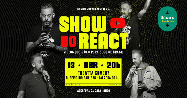 MURILO MORAES: SHOW DO REACT em Jaraguá do Sul - Sympla