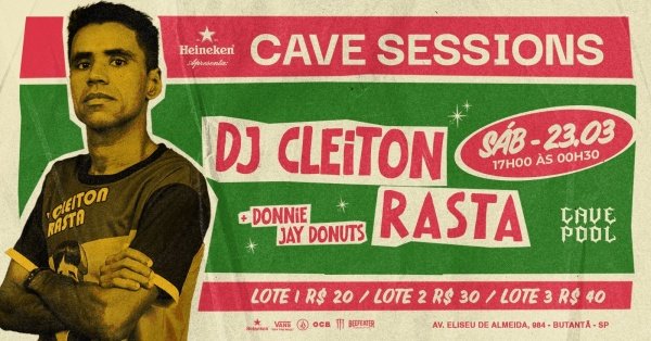 Cave Sessions - Dj Cleiton Rasta em São Paulo - Sympla