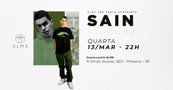 Sain na Quarta Rap do Alma São Paulo em São Paulo - Sympla
