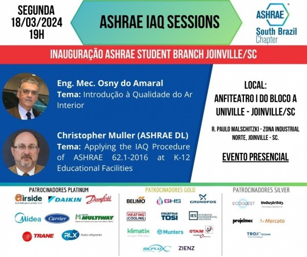 ASHRAE IAQ Sessions - Inauguração ASHRAE Student Branch Joinville em ...