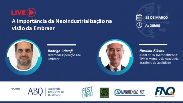 Live "A importância da Neoindustrialização na visão da Embraer", com ...
