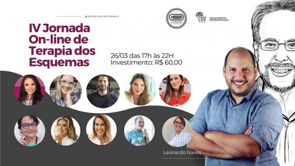 IV JORNADA ONLINE DE TERAPIA DOS ESQUEMAS - online - Sympla